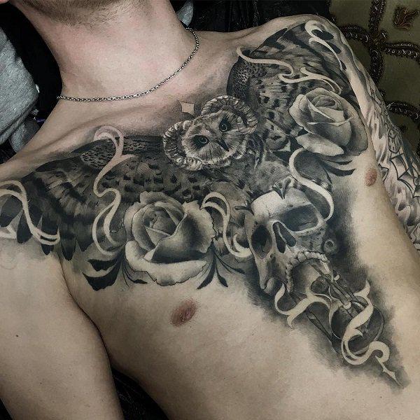 100 Nice and Creative Chest Tattoo Ideas - Good Art Design