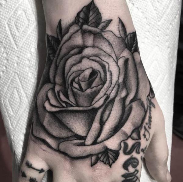 50+ Rose Hand Tattoo Designs with Meanings - Good Art Design